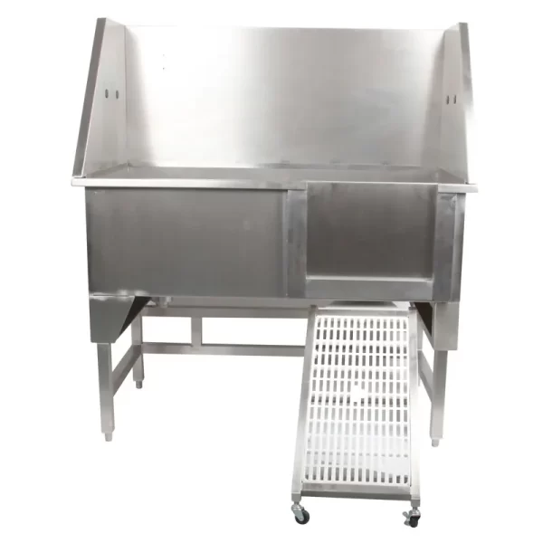 Large Deluxe Stainless Steel Dog Bath with Stairs (GW130N) | Groomers World